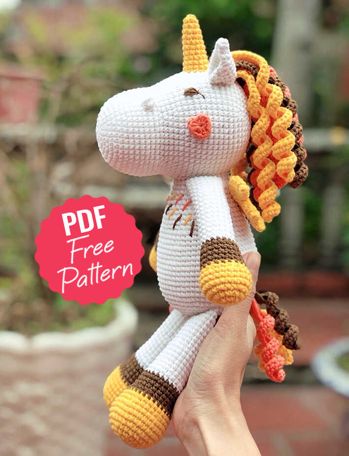 Amigurumi Unicorn Crochet Free PDF Pattern - Amigurumi