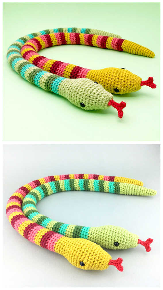 Cute Snake PDF Amigurumi Crochet Free Pattern - Amigurumi