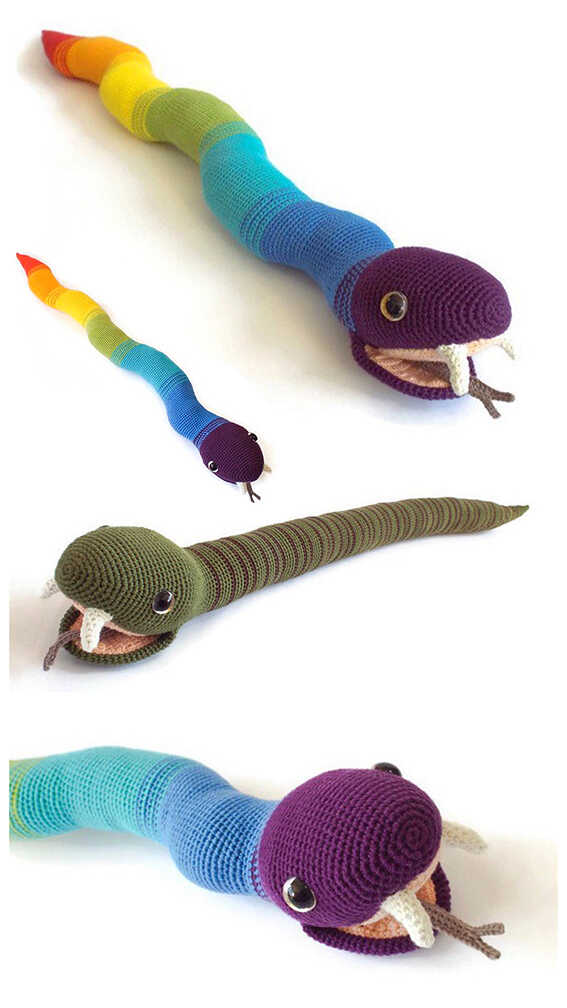 Cute Snake PDF Amigurumi Crochet Free Pattern - Amigurumi
