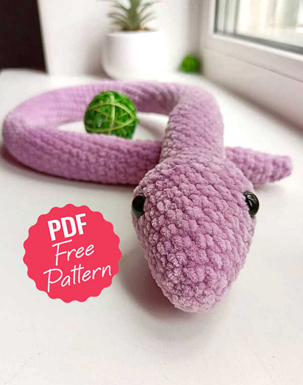 Cute Snake PDF Amigurumi Crochet Free Pattern - Amigurumi