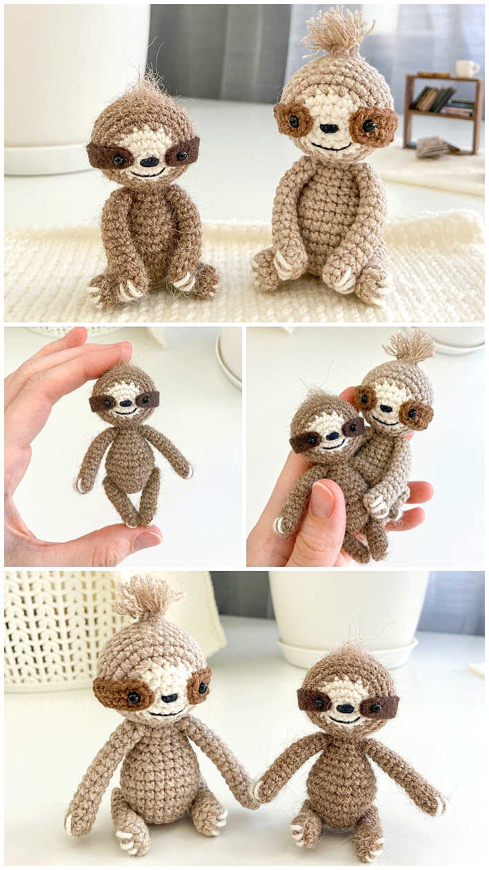 Crochet Little Sloth Free Amigurumi PDF Pattern - Amigurumi