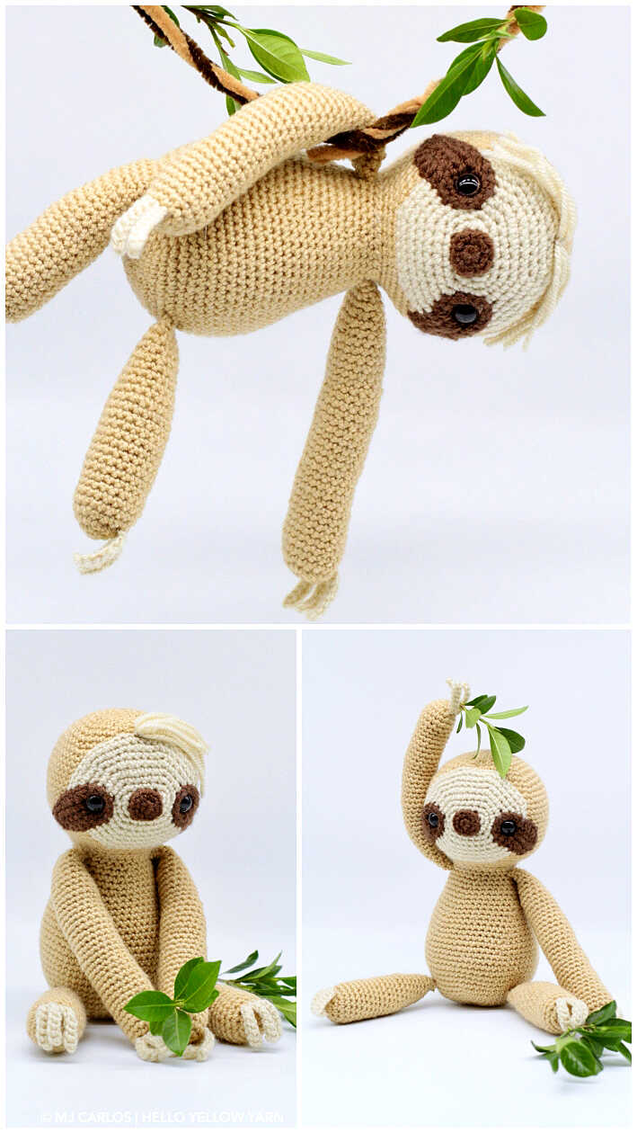 Crochet Little Sloth Free Amigurumi PDF Pattern - Amigurumi
