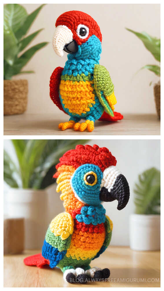 Amigurumi Parrot Crochet Free Pattern - Amigurumi