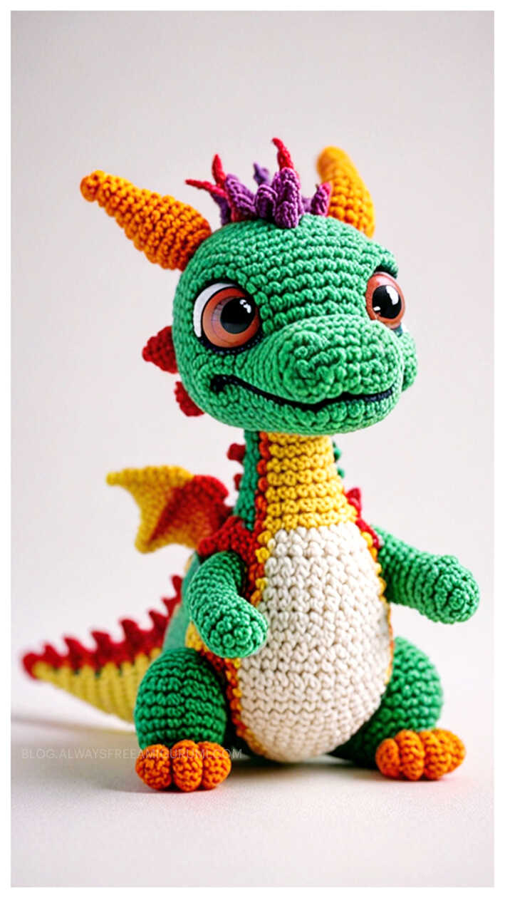 Little Dragon Amigurumi Crochet Free Pattern - Amigurumi