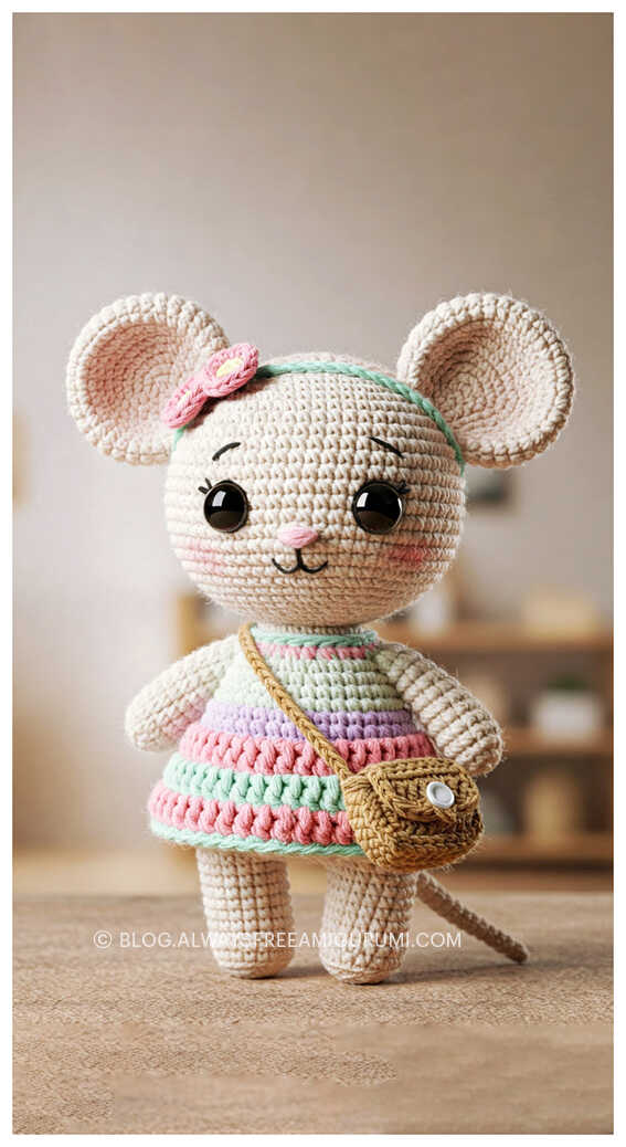 Cute Mouse Amigurumi Free Crochet Pattern - Amigurumi