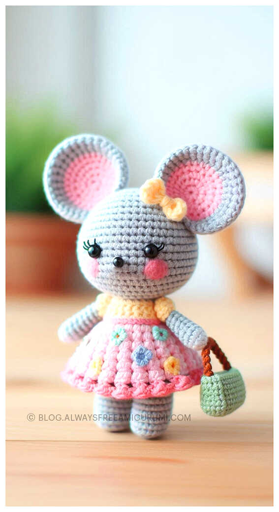 Cute Mouse Amigurumi Free Crochet Pattern - Amigurumi