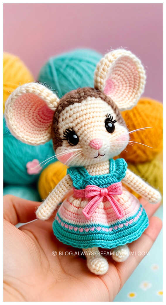 Cute Mouse Amigurumi Free Crochet Pattern - Amigurumi