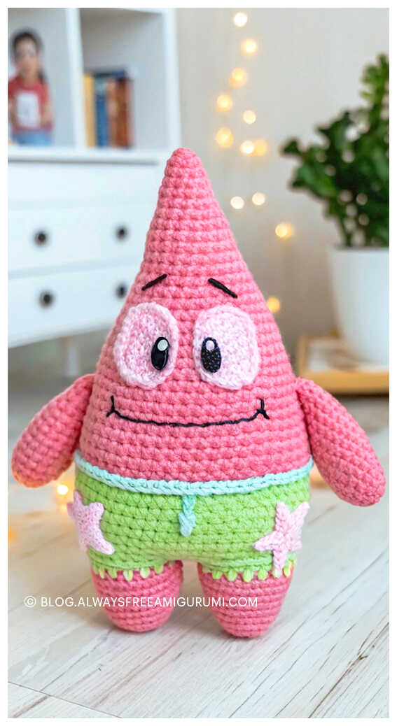 Amigurumi Spongebob Patrick Star Free Crochet Pattern - Amigurumi