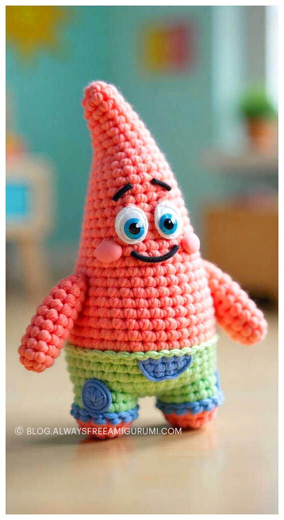 Amigurumi Spongebob Patrick Star Free Crochet Pattern - Amigurumi