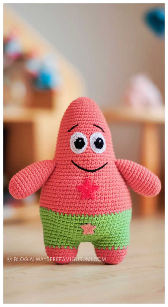 Amigurumi Spongebob Patrick Star Free Crochet Pattern - Amigurumi