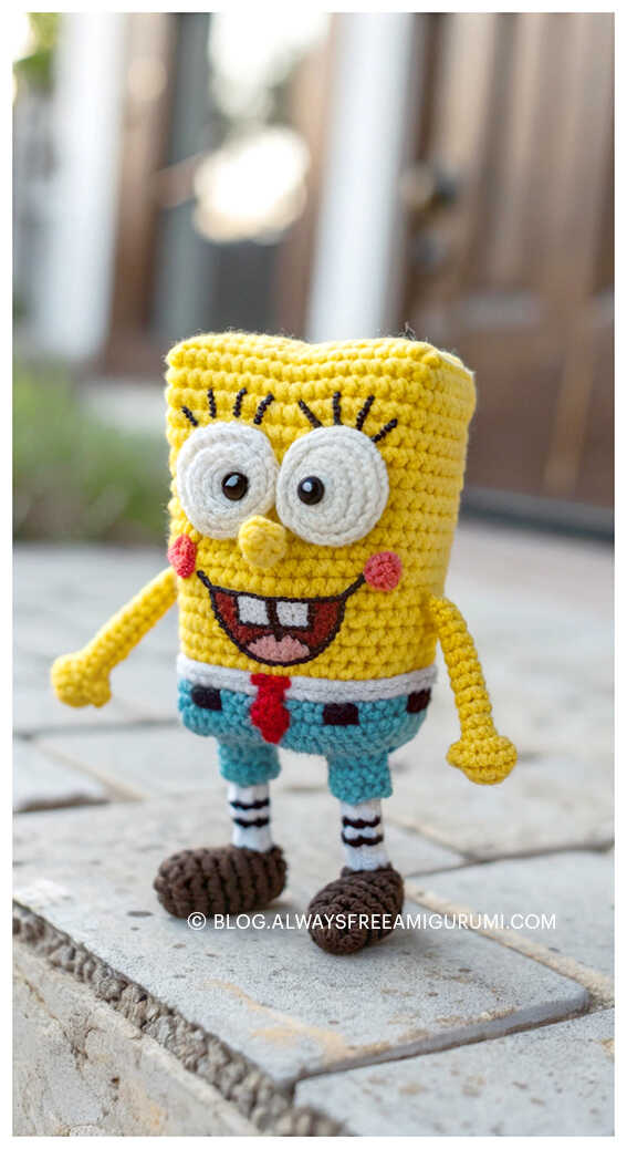 Amigurumi SpongeBob Squarepants Crochet Free Pattern - Amigurumi