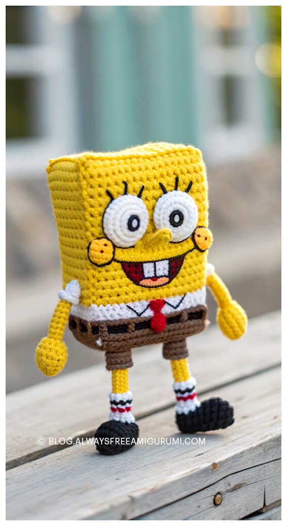 Amigurumi SpongeBob Squarepants Crochet Free Pattern - Amigurumi