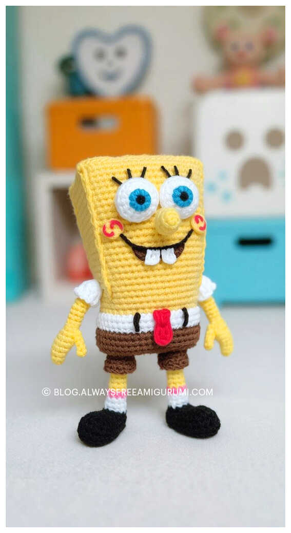 Amigurumi SpongeBob Squarepants Crochet Free Pattern - Amigurumi