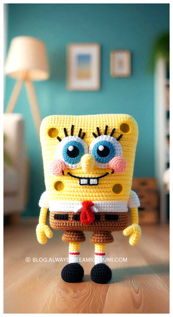 Amigurumi SpongeBob Squarepants Crochet Free Pattern - Amigurumi