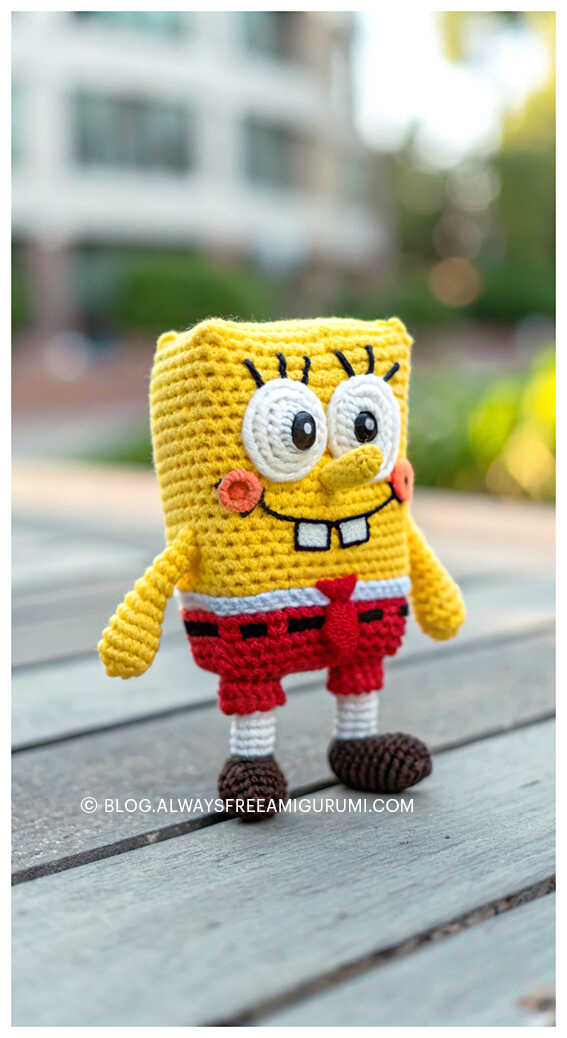 Amigurumi SpongeBob Squarepants Crochet Free Pattern - Amigurumi