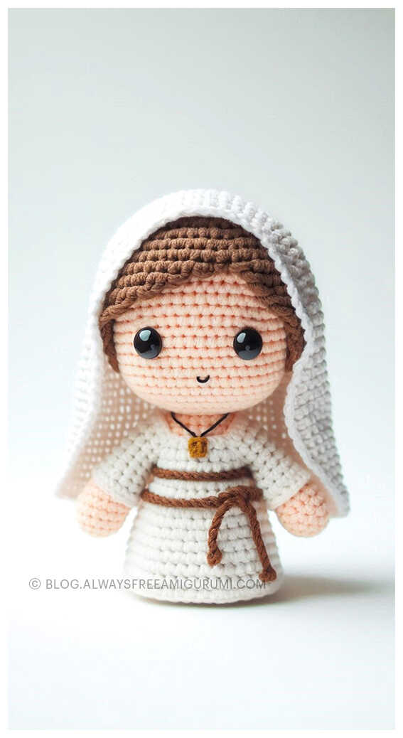 Amigurumi Virgin Mary Doll Crochet Free Pattern - Amigurumi