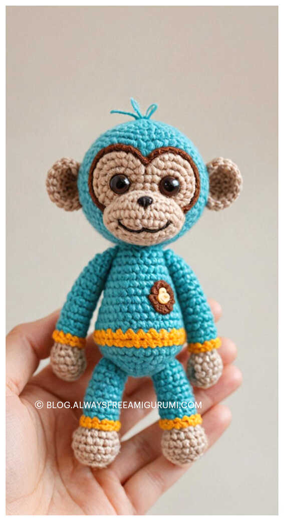 Amigurumi Easy Crochet Monkey Free Pattern - Amigurumi