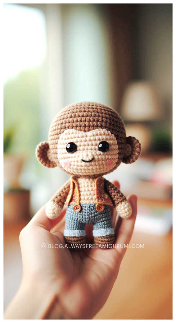 Amigurumi Easy Crochet Monkey Free Pattern - Amigurumi