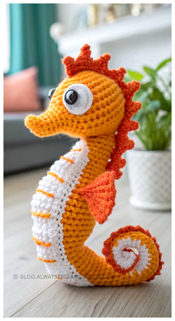 Seahorse Crochet Free Pattern - Amigurumi
