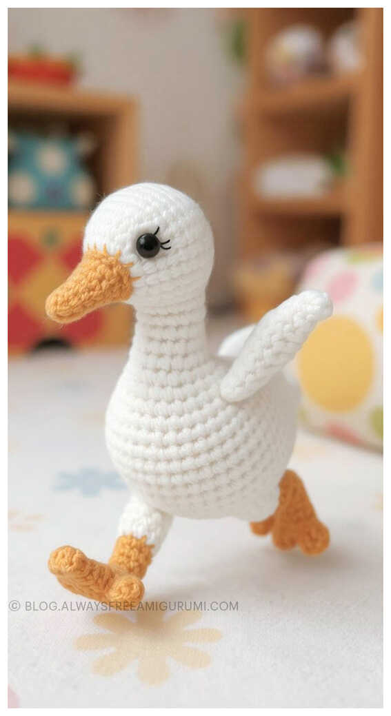 Running Goose Amigurumi Crochet Free Pattern - Amigurumi