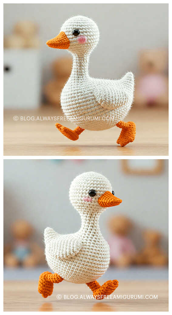 Running Goose Amigurumi Crochet Free Pattern - Amigurumi