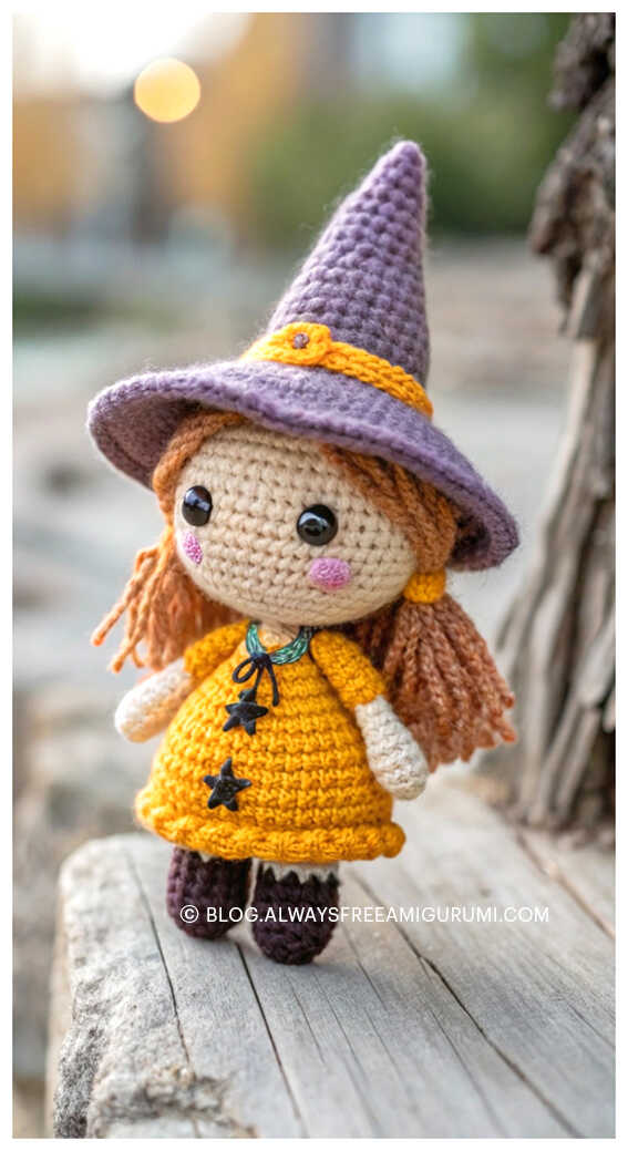 Amigurumi Pumpkin Witch Crochet Free Pattern - Amigurumi