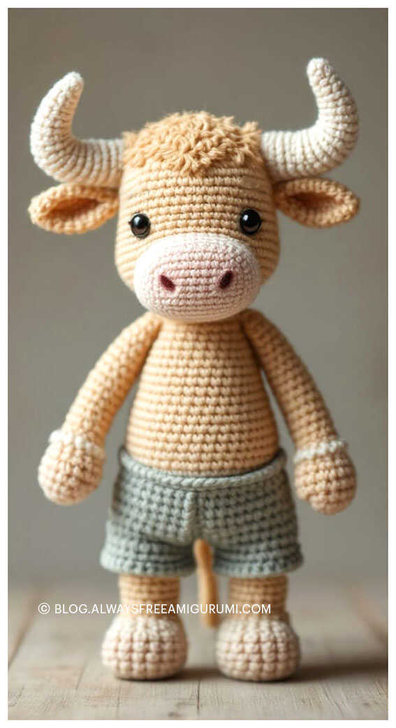 Amigurumi Mishy the Bull Free Crochet Pattern - Amigurumi