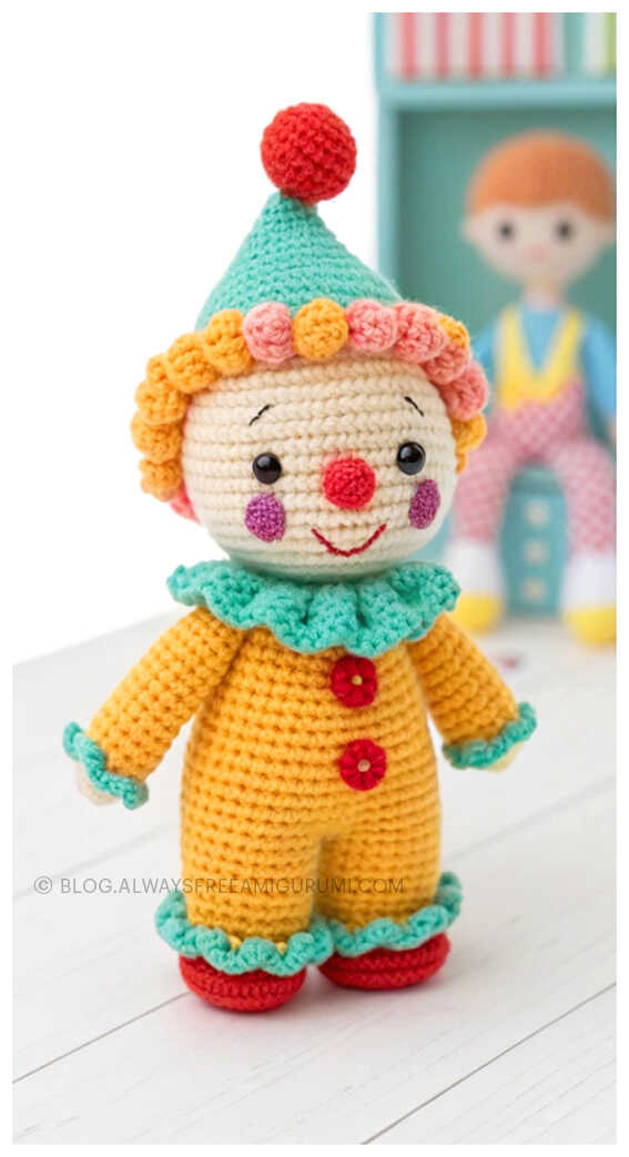 Crochet Clown Free Amigurumi Pattern - Amigurumi