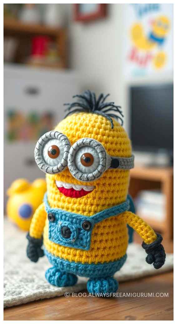 Cute Minion Amigurumi Free Crochet Pattern - Amigurumi