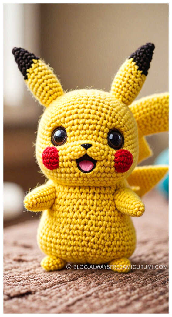 Amigurumi Pikachu Free Crochet Pattern - Amigurumi