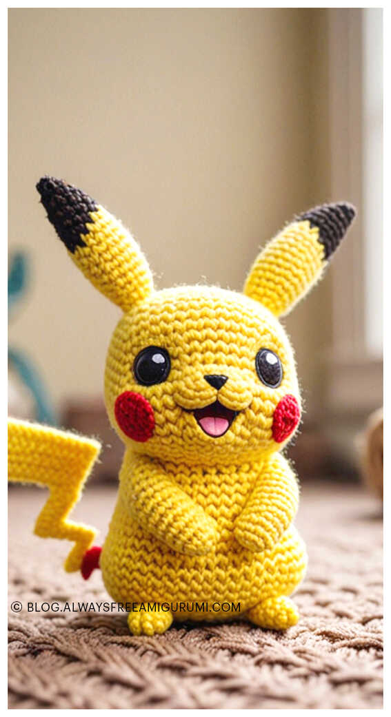 Amigurumi Pikachu Free Crochet Pattern - Amigurumi