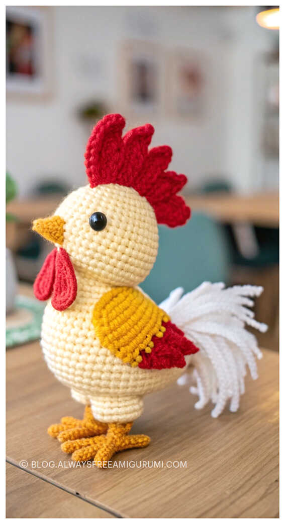 Free Crochet Rooster Amigurumi Pattern - Amigurumi