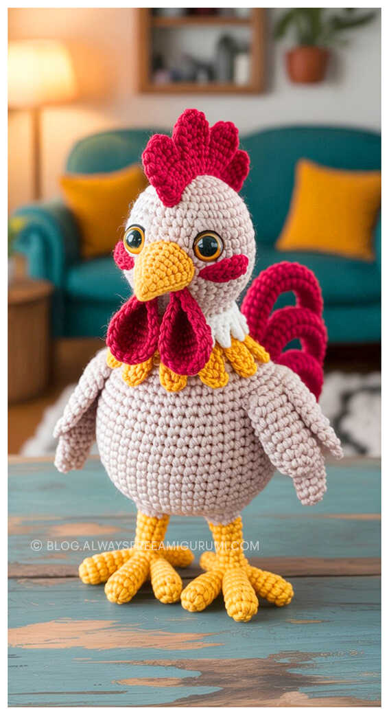 Free Crochet Rooster Amigurumi Pattern - Amigurumi