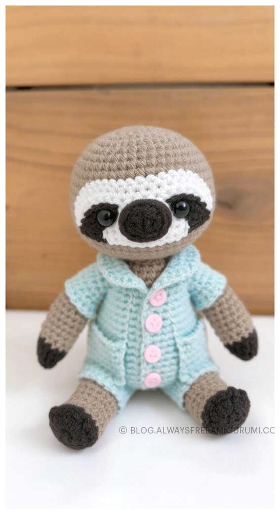 Free Crochet Sloth Amigurumi Pattern - Amigurumi