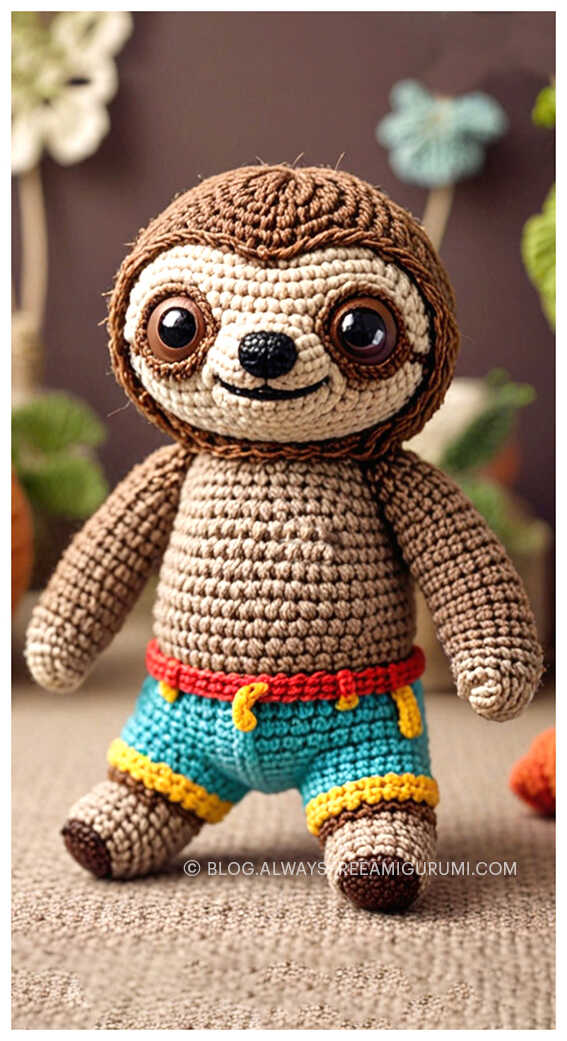 Free Crochet Sloth Amigurumi Pattern - Amigurumi