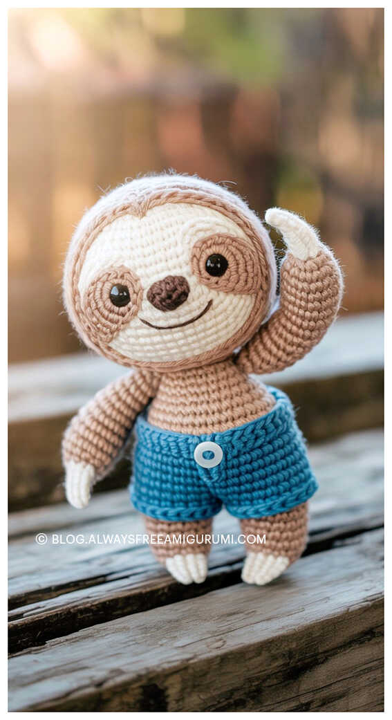 Free Crochet Sloth Amigurumi Pattern - Amigurumi
