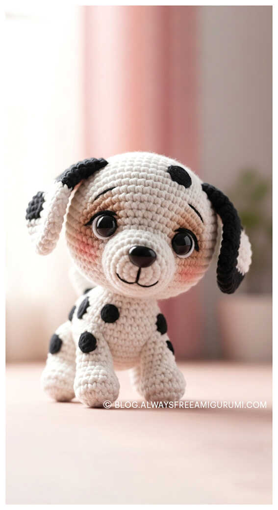 Crochet Dalmatian Dog Amigurumi Free Pattern - Amigurumi