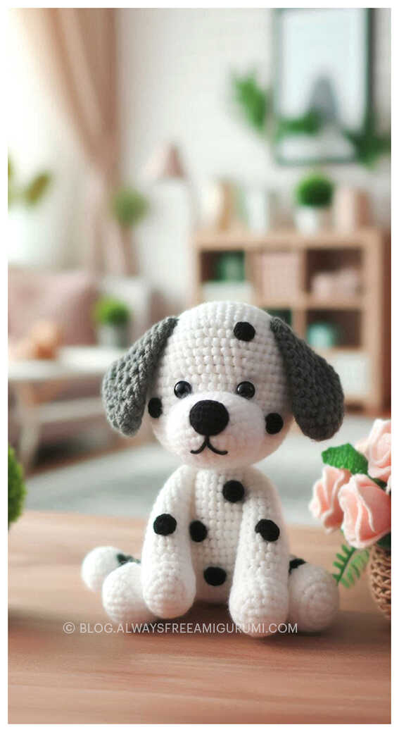 Crochet Dalmatian Dog Amigurumi Free Pattern - Amigurumi