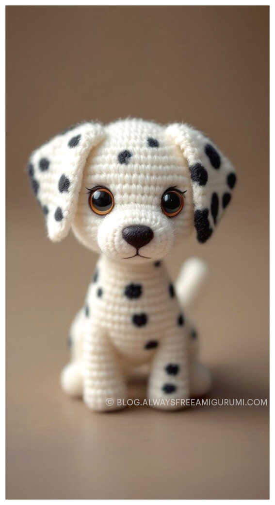 Crochet Dalmatian Dog Amigurumi Free Pattern - Amigurumi