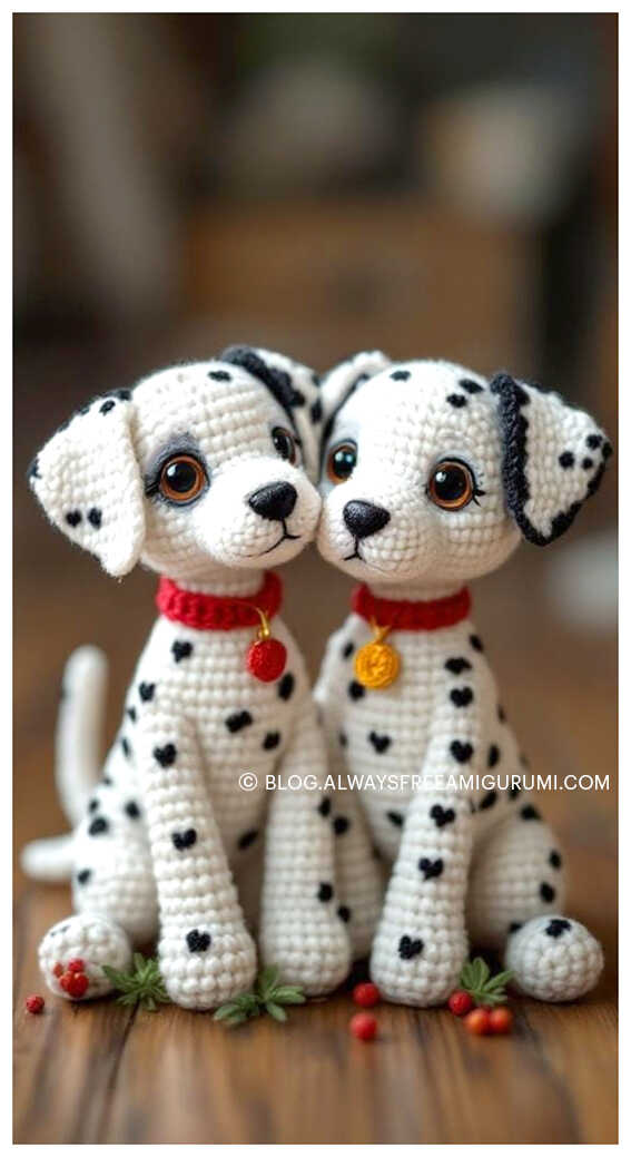 Crochet Dalmatian Dog Amigurumi Free Pattern - Amigurumi