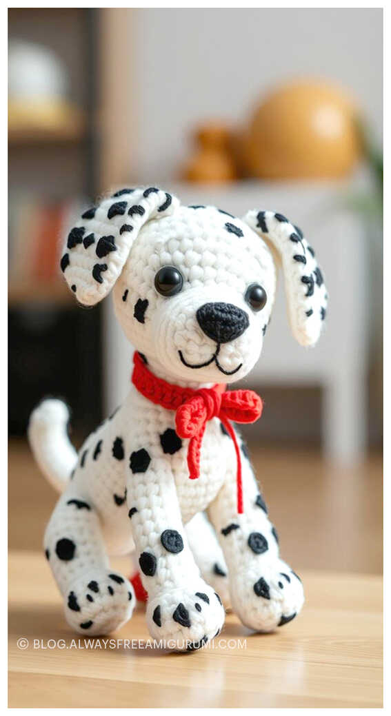 Crochet Dalmatian Dog Amigurumi Free Pattern - Amigurumi