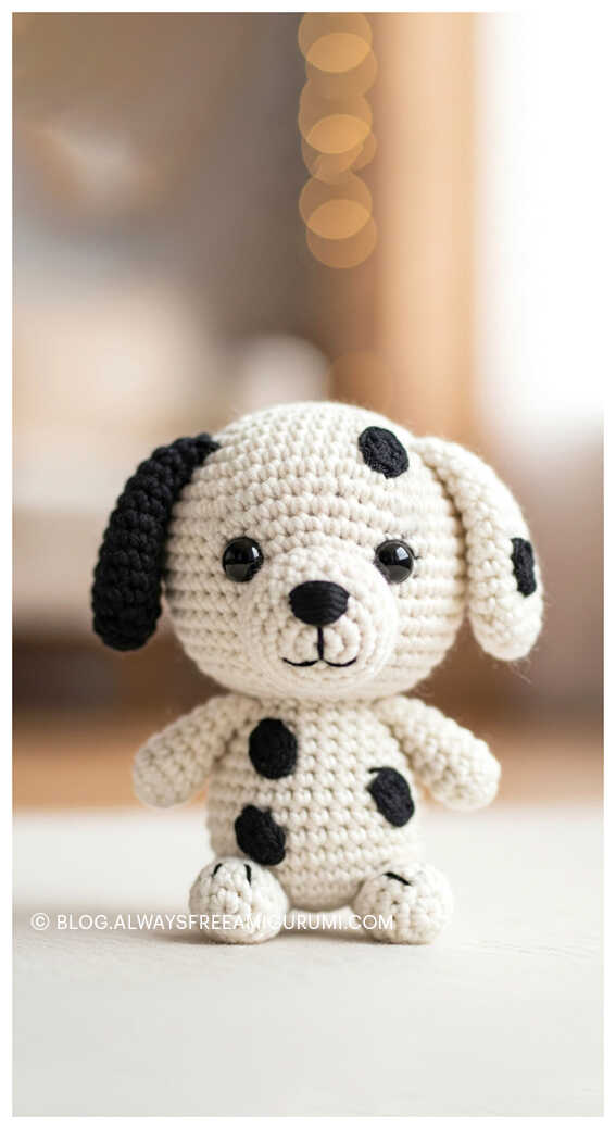 Crochet Dalmatian Dog Amigurumi Free Pattern - Amigurumi