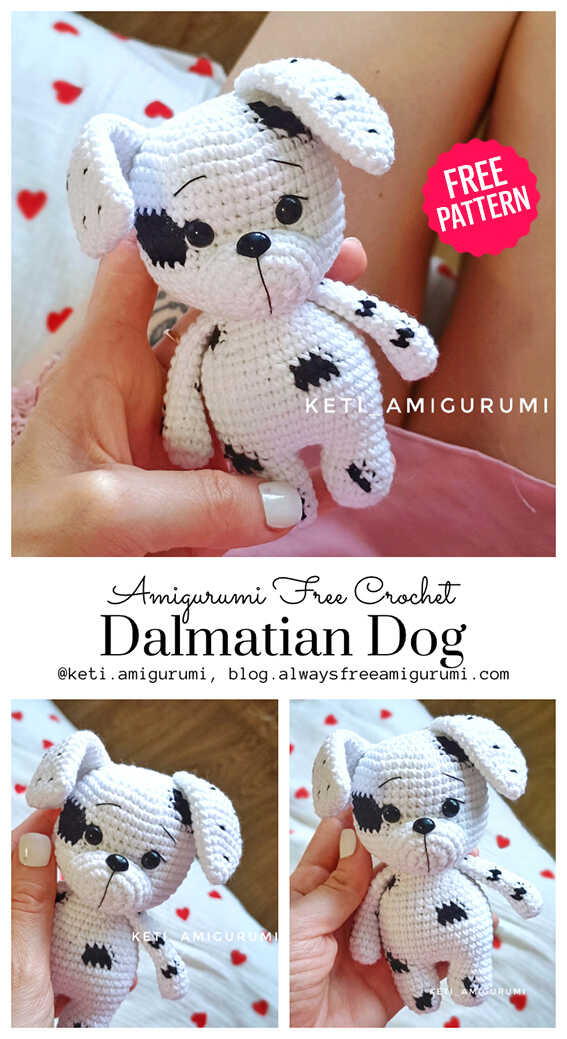 Crochet Dalmatian Dog Amigurumi Free Pattern - Amigurumi