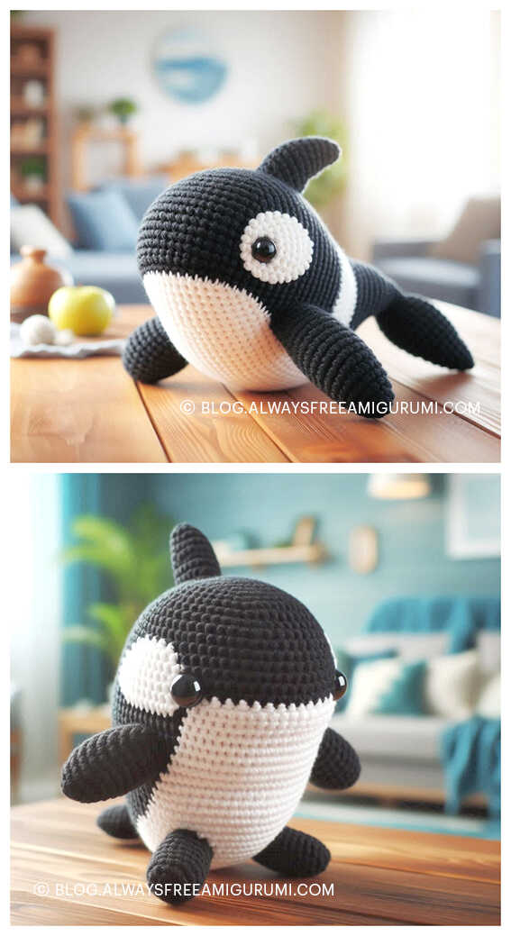 Amigurumi Orca Whale Crochet Free Pattern - Amigurumi