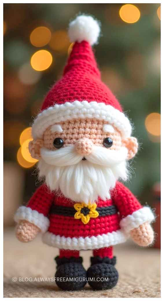 Amigurumi Little Santa Crochet Free Pattern - Amigurumi
