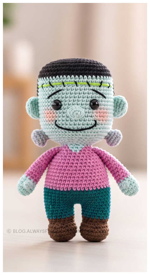 Free Frankenstein Crochet Doll Amigurumi Pattern - Amigurumi