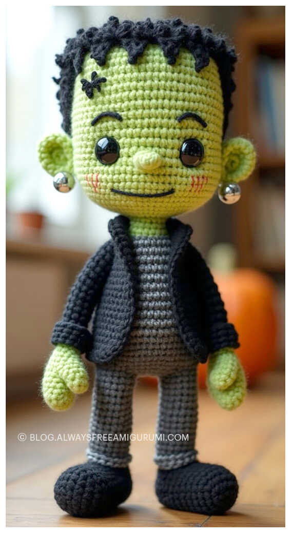Free Frankenstein Crochet Doll Amigurumi Pattern - Amigurumi