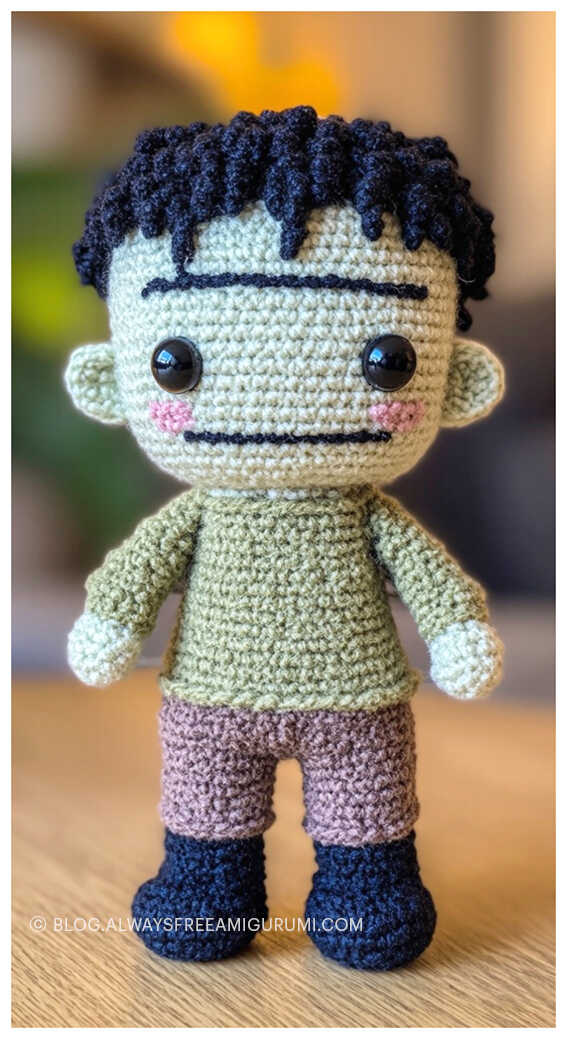 Free Frankenstein Crochet Doll Amigurumi Pattern - Amigurumi