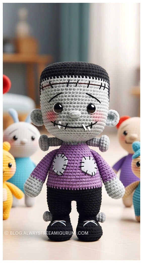 Free Frankenstein Crochet Doll Amigurumi Pattern - Amigurumi