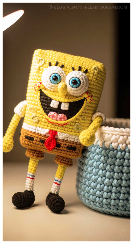 SpongeBob Squarepants Crochet Free Amigurumi Pattern for Beginners ...